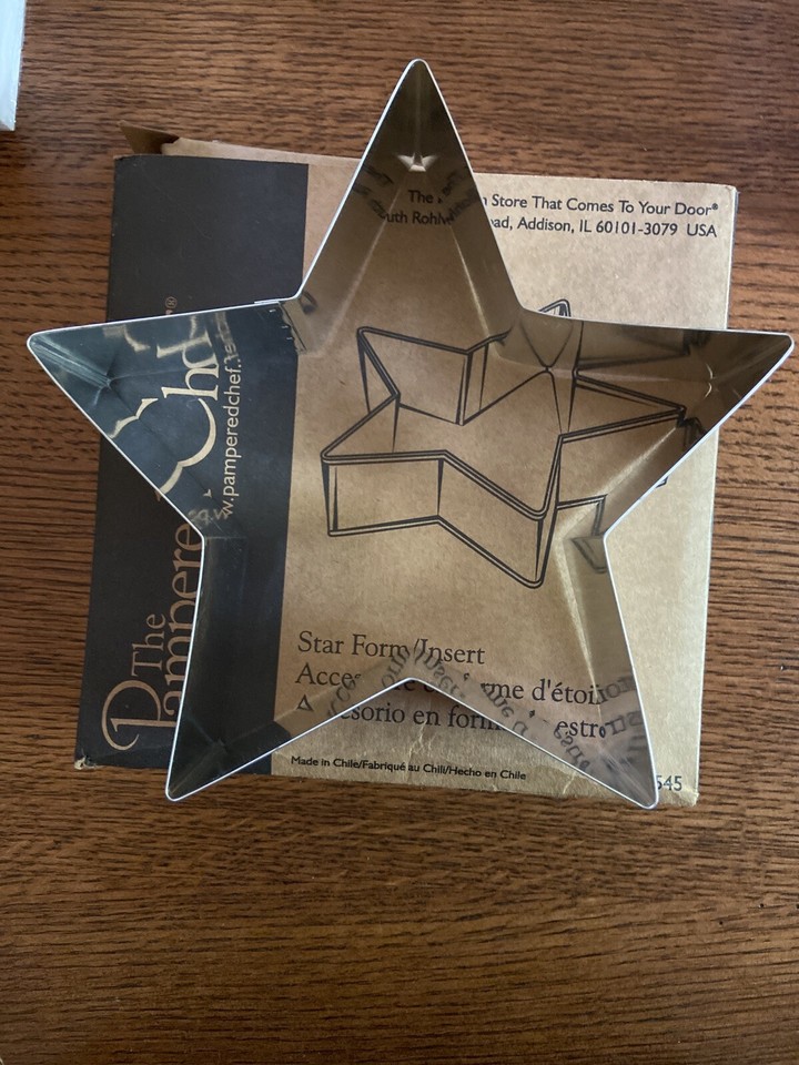 Pampered Chef METAL STAR FORM INSERT #1545 New in Box | eBay