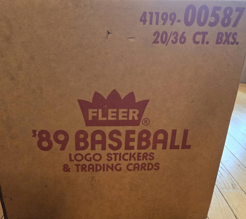 1989 Fleer Baseball Sealed case (20 wax bx) Griffey Jr, R Johnson RC ...