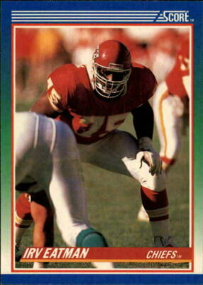 1990 SCORE NFL FOOTBALL Trading Card #76 - IRV EATMAN, Kansas City ...