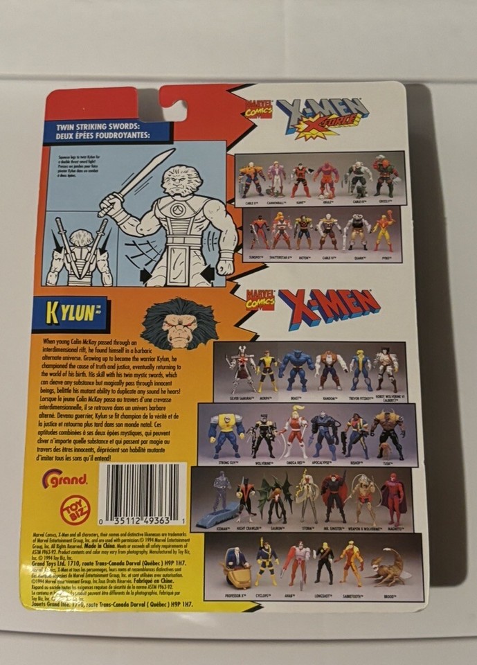 X-Men Kylun Action Figure 1994 Toy Biz Canadian Variant | eBay