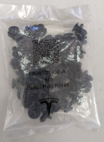1006521-00-A Tesla 8mm Push Rivet, Bumpers, Skirts & Undertray - 50 Pcs ...