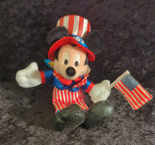Disney Uncle Sam Mickey Mouse Disney World Exclusive Bean Bag Plush Vtg ...