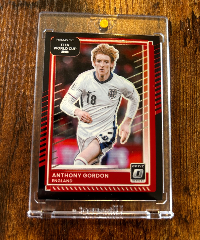 Anthony Gordon 1 of 1 Donruss Road to FIFA World Cup 26 Black Optic 1/1 ...
