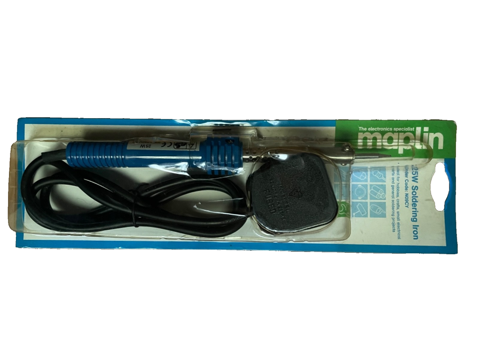 VINTAGE MAPLIN 25W SOLDERING IRON N09CY 240V HOBBIES SMALL ELECTRICAL ...