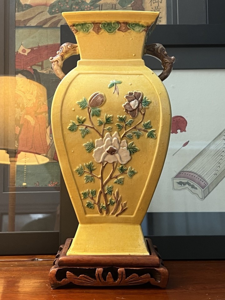Gorgeous Antique Chinese Sancai Porcleian Vase Qing Dynasty 19th-20th ...