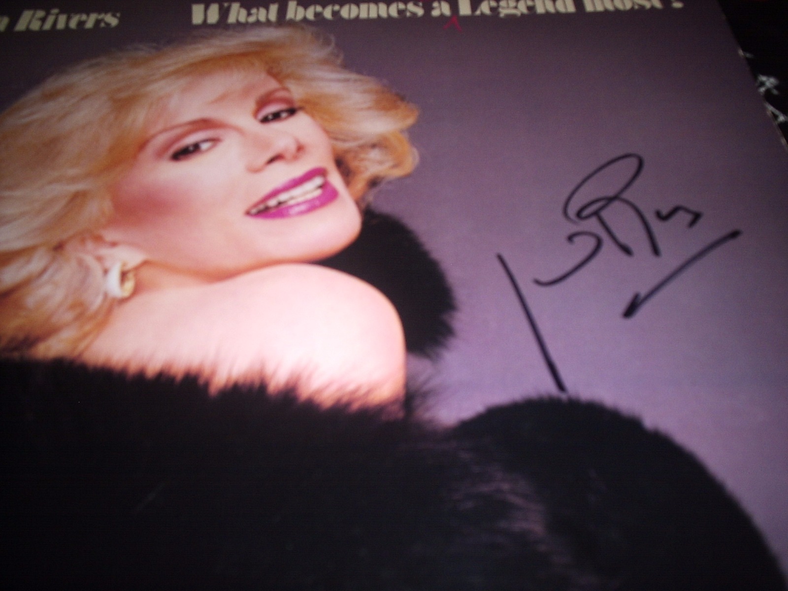 JOAN RIVERS SIGNED ALBUM TITLED "WHAT BECOMES A SEMI LEGEND MOST?" RARE ...
