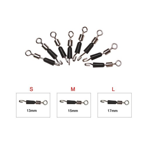 Fast Link Fishing Swivels Snap Rolling Connector 8 Word Ring Line clip ...