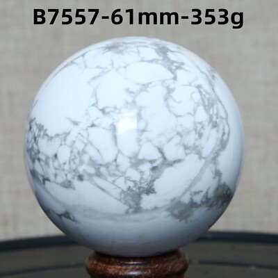 B7557-61mm Natural White Howlite Stone Hand Carving Healing Power ...