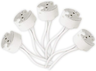 5 Pack Mini Bi-pin Socket Led Light MR11 MR16 Halogen Bulbs Base lamp ...