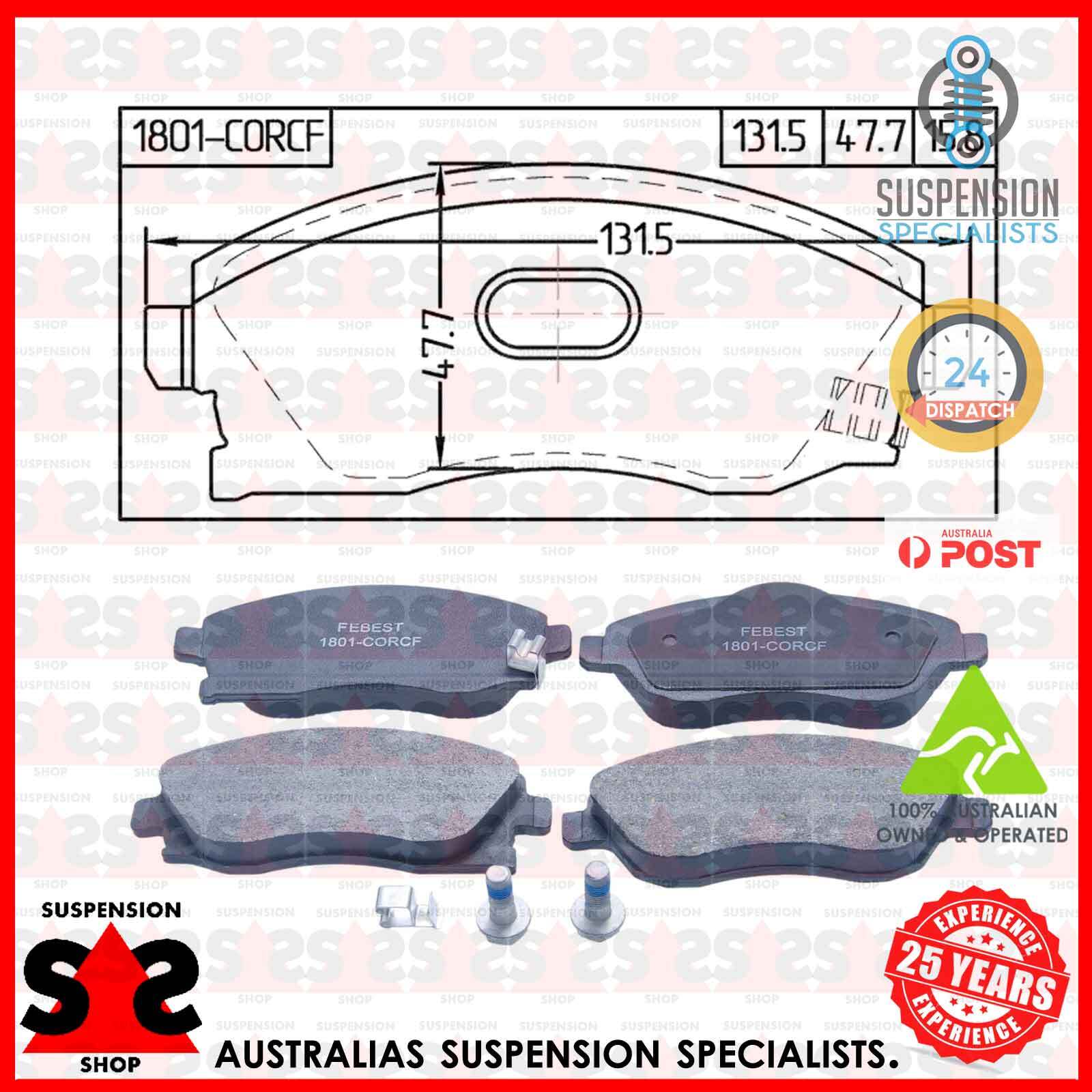 Front Axle Brake Pad Set, Disc Brake Suit OPEL Corsa C (X01) 1.7 DI ...