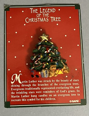 Vintage Christmas Tree Pin Brooch Resin Legend Toys Holiday Ganz | eBay