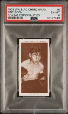 ERIC BOON 1938 W.A. & A.C. Churchman Boxing Personalities #5 PSA 6 EX ...