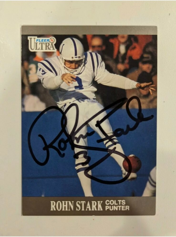 Rohn Stark Signed Autographed 1991 Fleer Ultra NFL Card Authentic ...