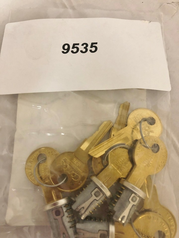 4 - CompX Timberline Lock Core and Keys Lock Plug Polish Nickel Lot ...