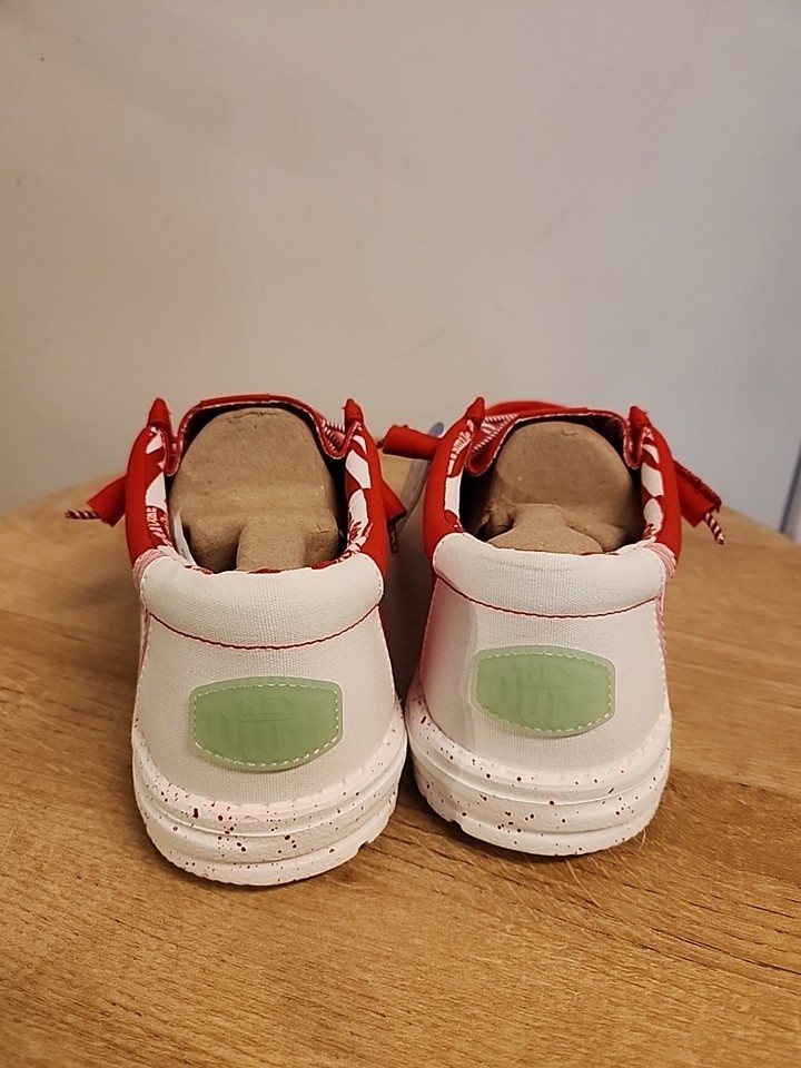 Sz 11 Hey Dude Wally Coke True Red/White Men's slip on shoes | eBay