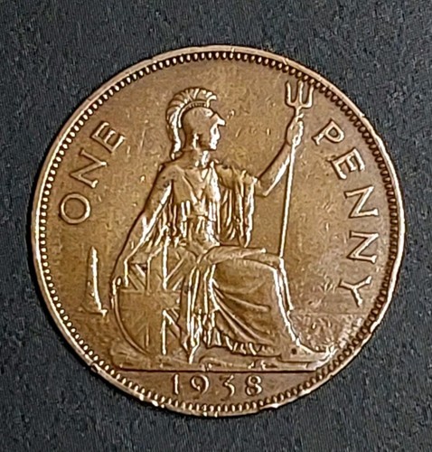 1938 UK Great Britain British One Penny George VI Coin Km#845 | eBay