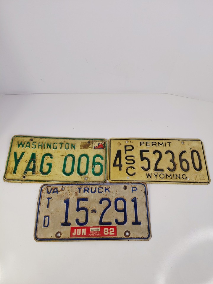 Vintage Assorted License Plates Lot Of 20 Man Cave -EH- Craft Garage ...