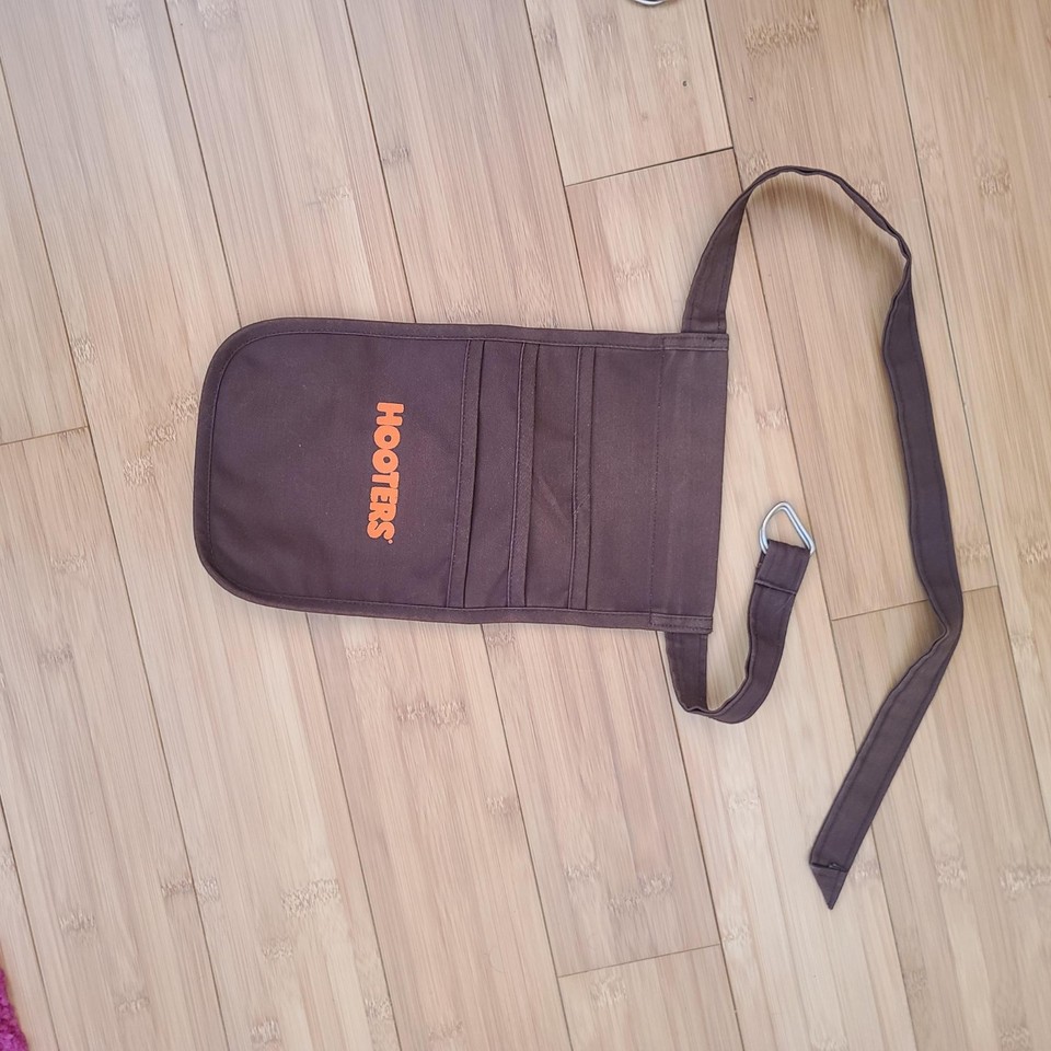 Hooters Girl Waitress Uniform Brown Apron Money Pouch and pin CHOOSE | eBay