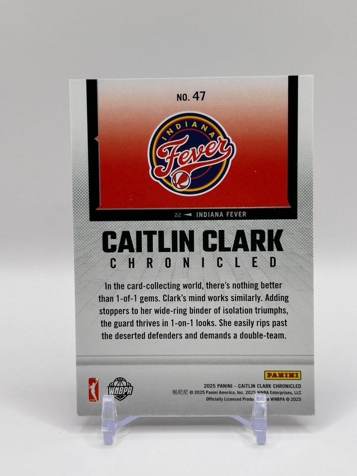 2025 Panini Caitlin Clark Chronicled #47 Indiana Fever *READ* | eBay