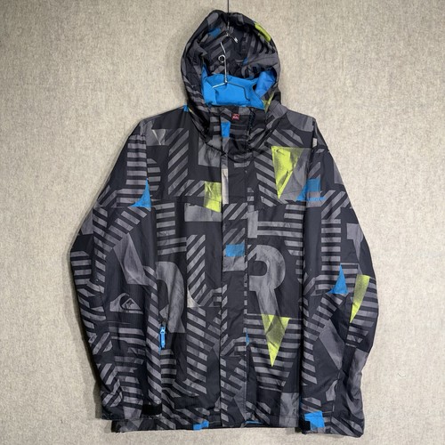 Quicksilver Snowboard Jacket Utility Collection Blue Black Gray Vented ...
