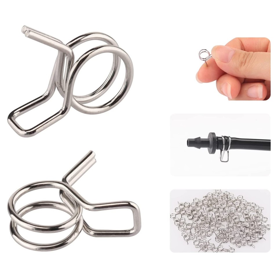 Generic Spring Hose Clamps Spring Clamps High Hardness 150Pcs Double ...