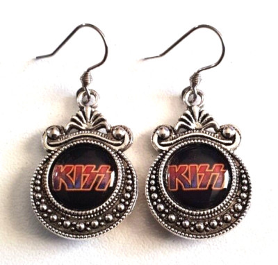 ***KISS BAND LOGO DOUBLE SIDED PENDANT EARRINGS - BRAND NEW*** | eBay ...