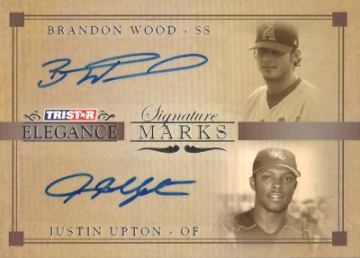 2007 Tristar Elegance Justin Upton Brandon Wood Dual Auto Autograph ...