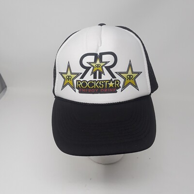 Rockstar Energy Drink Trucker Hat Cap Gold Stars | eBay