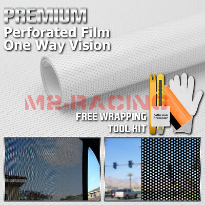 【One Way Vision】 White Perforated Print Media Vinyl Window Sticker ...