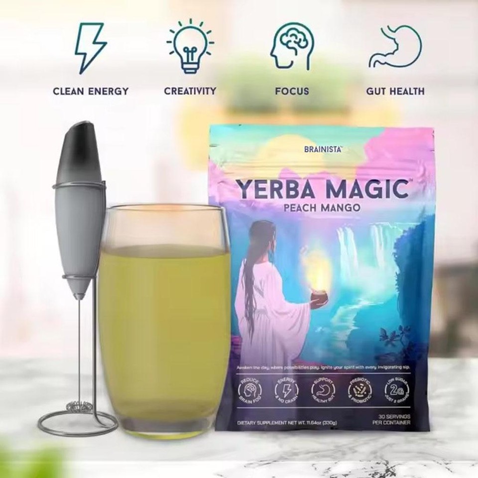 Yerba Magic Yerba Mate Instant Tea Powder - Peach Mango Flavors - 30 ...