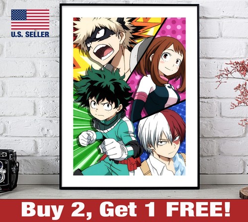 My Hero Academia Poster 18" x 24" Print Anime MHA Wall Art 1 | eBay