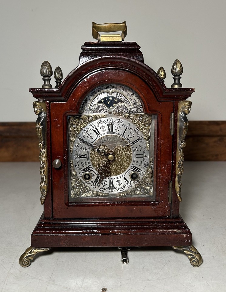 Tiny Wuba Warmink Moon Dial Dutch Holland Mantel Bracket Desk Table ...
