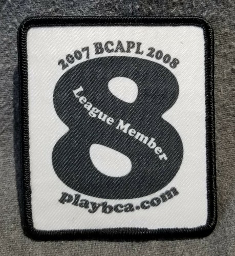 LMH Patch BCA POOL LEAGUE 2007 2008 BCAPL MEMBER Billiard Congress 8 9 ...
