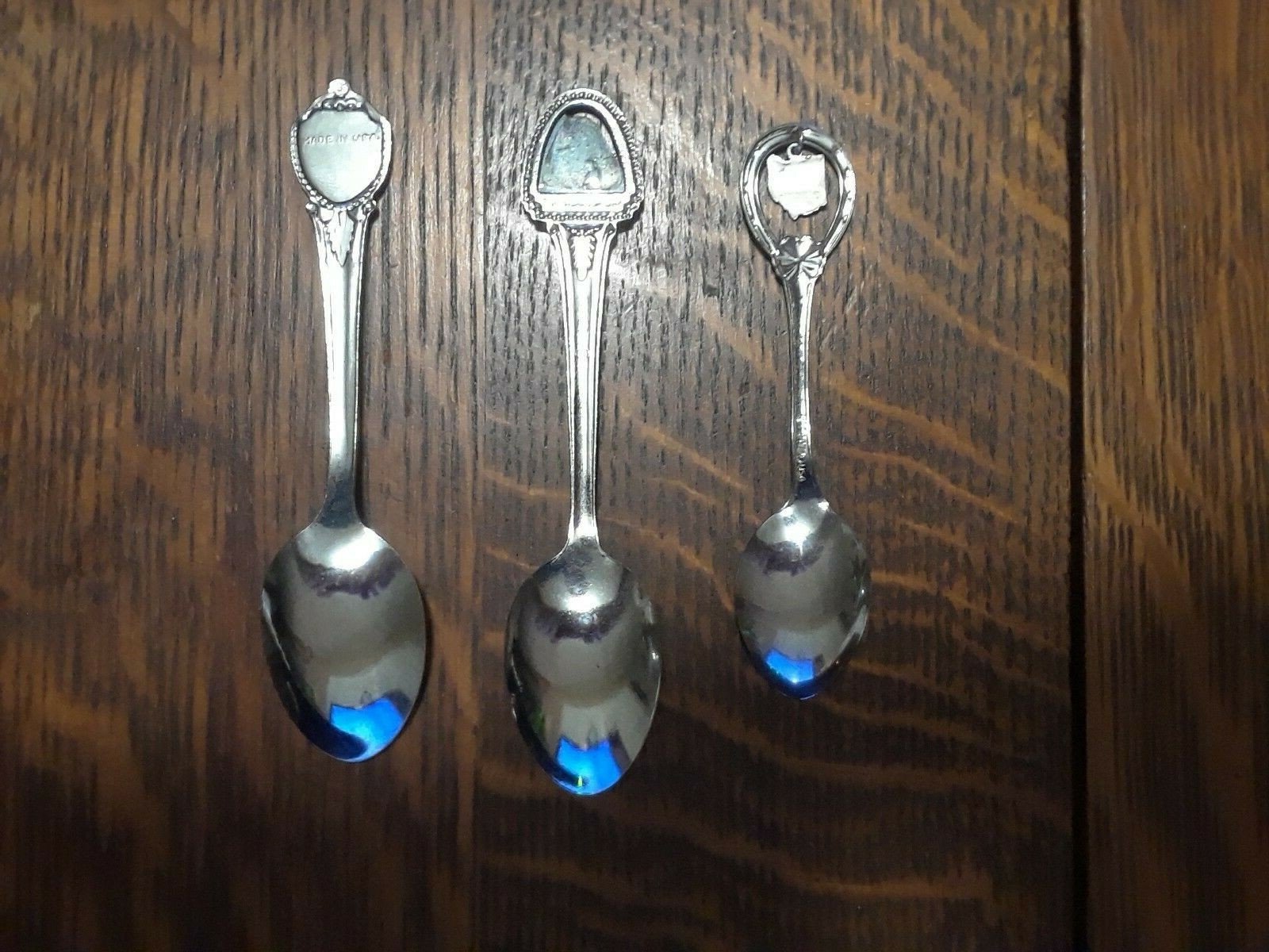 Souvenir Spoons 3 Ohio (Cleveland, Cedar Point Amusement Gemini, State ...