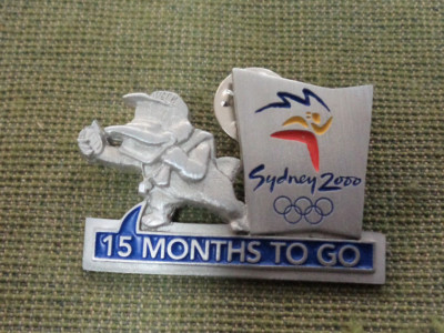 #P318. SYDNEY 2000 OLYMPIC COUNTDOWN PIN - 15 MONTHS TO GO | eBay Australia