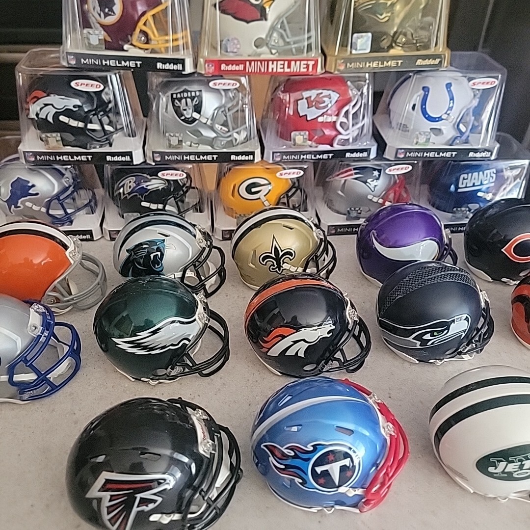 NFL Riddell Mini Helmet 3 5/8 Your Choice Vintage & Speed | eBay