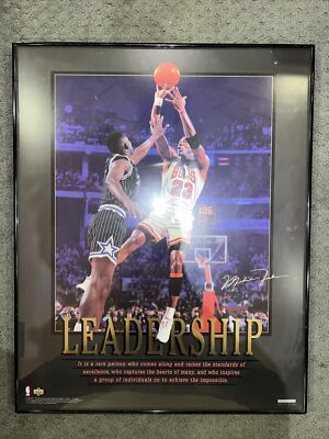 Michael Jordan Leadership Lithograph Signiture Limited Edition Frame | eBay