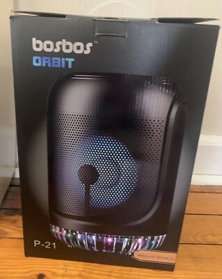 Portable + Rechargeable BOSBOS ORBIT Speaker w/ Karaoke Mic, Remote ...