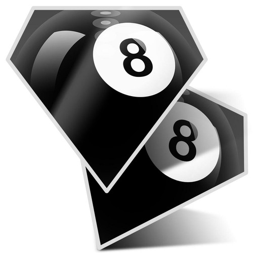 2 x Diamond Stickers 10 cm BW - Awesome 8 Ball Pool Snooker #38817 | eBay