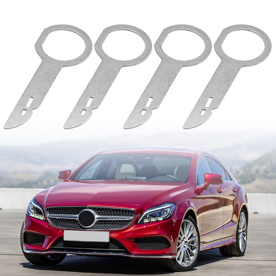 Radio removal key release tool 4pc for VW Audi Seat Skoda Mercedes ...