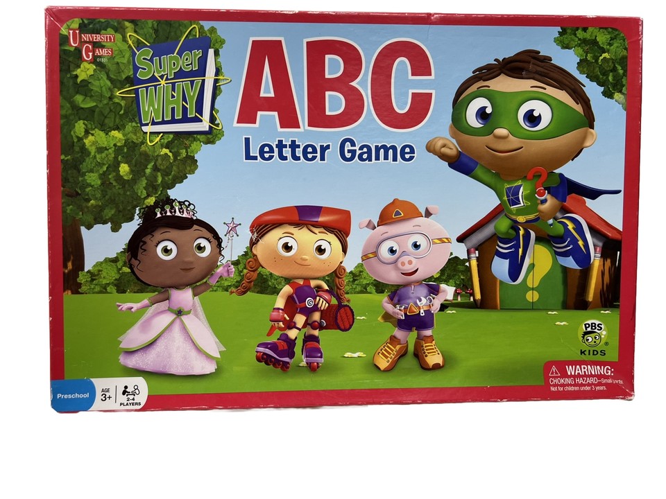 PBS Super Why ABC Letter Reading Board Game Kids Play & Learn 2009 ...