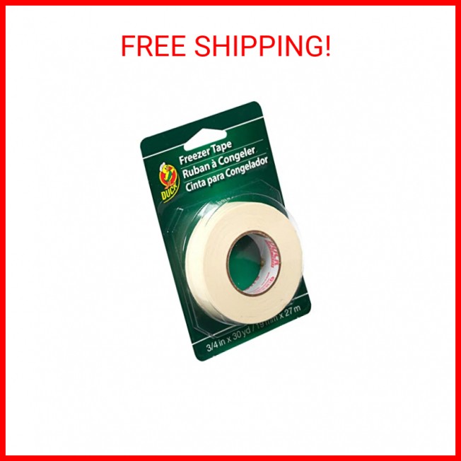 Duck Brand Write-On Freezer Tape, 3/4-Inch by 30-Yard, Single Roll ...