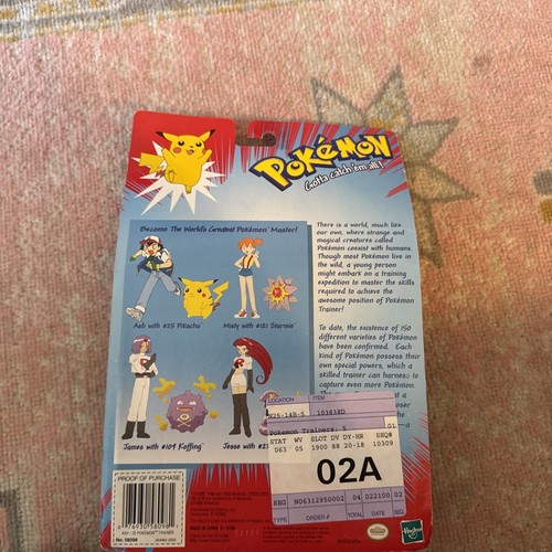 Vintage 1999 Hasbro Pokemon Trainers Ash & Pikachu #25 Action Figure ...