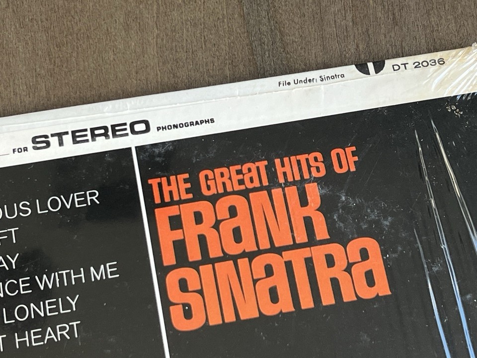 The Great Hits Of Frank Sinatra Capitol Reissue DT-2036 EX/EX w/Shrink ...