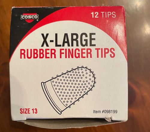 Cosco Size 13 Finger Pads, XL rubber finger tips (098199) 8 new in box ...