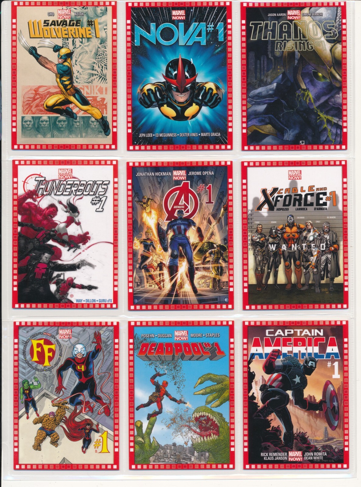 2013 Upper Deck Marvel Now Covers Mixed Short Print Lot of (9) Cards #1 ...