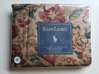 Vintage Ralph Lauren Highgate Woods FULL FLAT Sheet 100% Cotton 250 ...