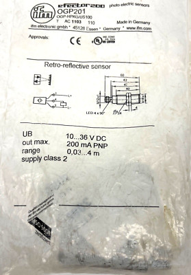IFM EFECTOR OGP201 , OGP-HPKG/US100 | eBay