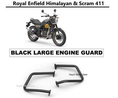 Royal Enfield Himalayan & Scram 411 "LARGE ENGINE GUARD" BLACK | eBay