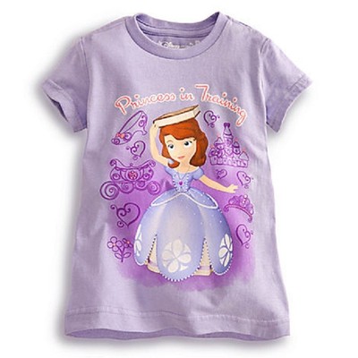SOFIA FIRST "PRINCESS IN TRAINING" TEE GIRLS SIZE 4 PURPLE GLITTER ...